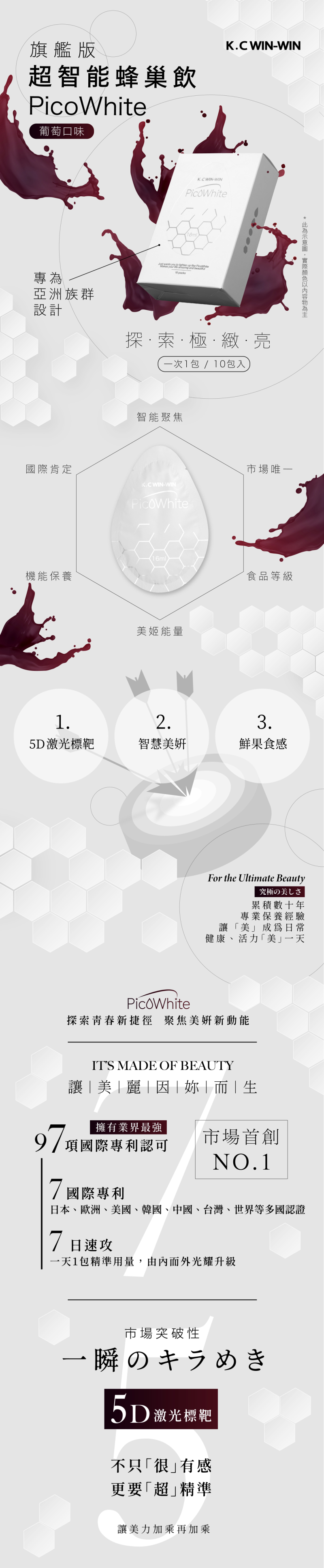 【K.C WIN-WIN 紫氣東來組】BABY Q＋蜂巢飲＋魚油 | 全球探探電商平台